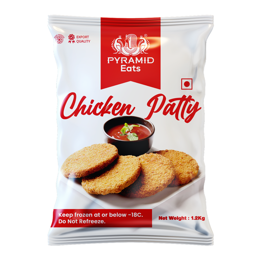 Frozen Chicken & Veg Burger Patties | Pyramid Eats | Bulk Order ...